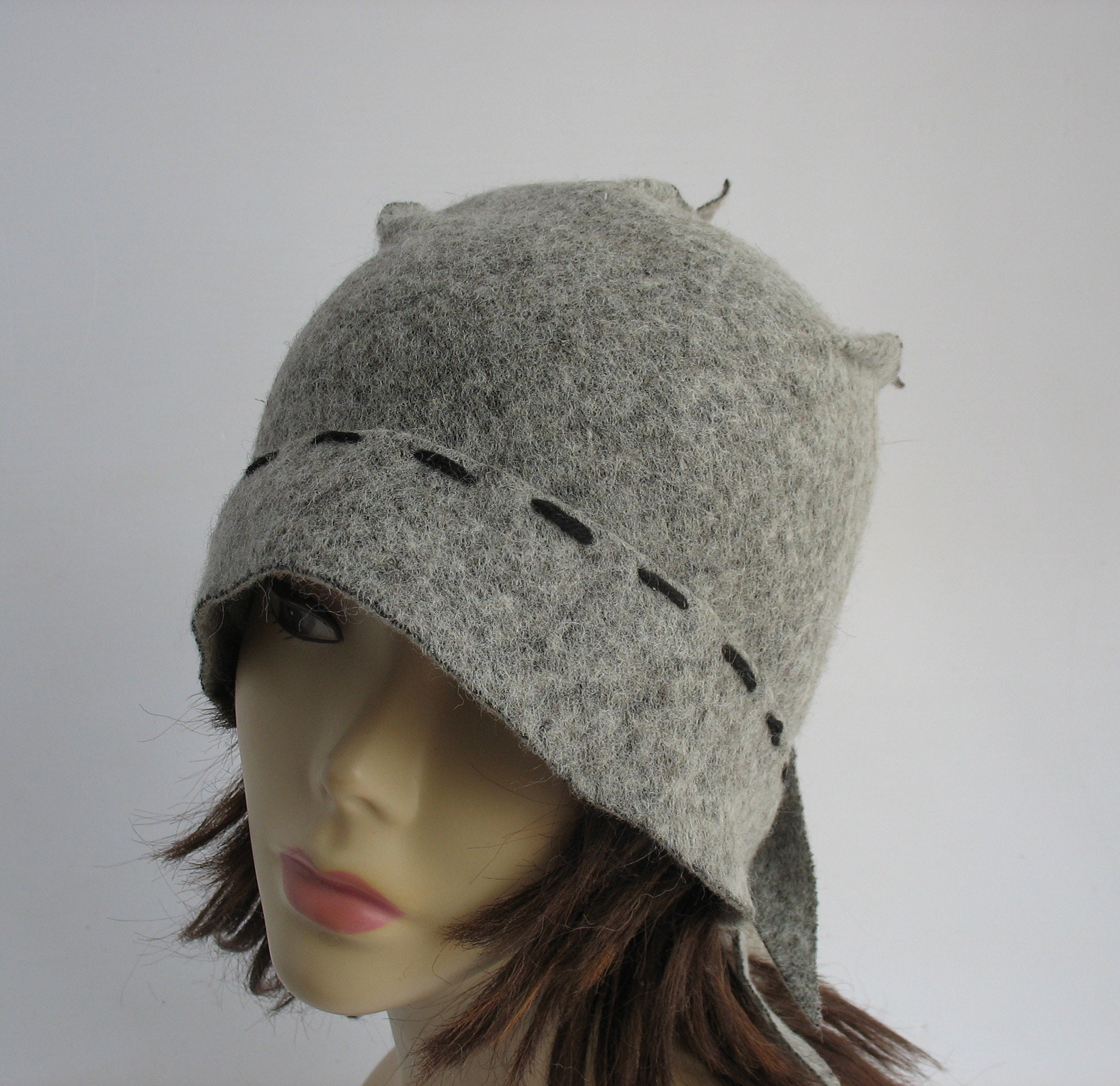 Medieval Womens Hat Woolen headwear Chaperone cap Festival hat | Etsy