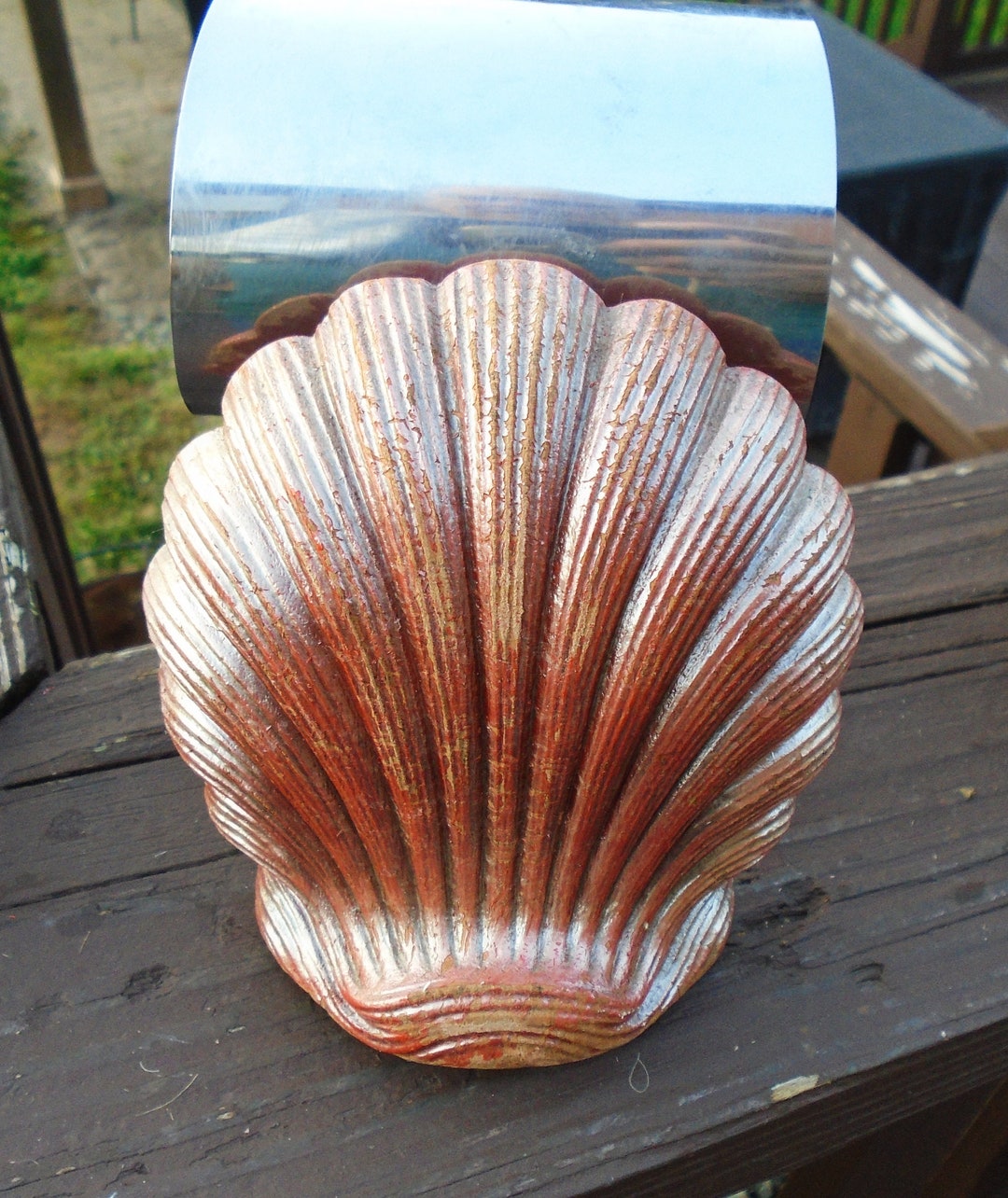 Portacartas náuticas Fred O. Farr Art Deco Revere Seashell Coil de los ...