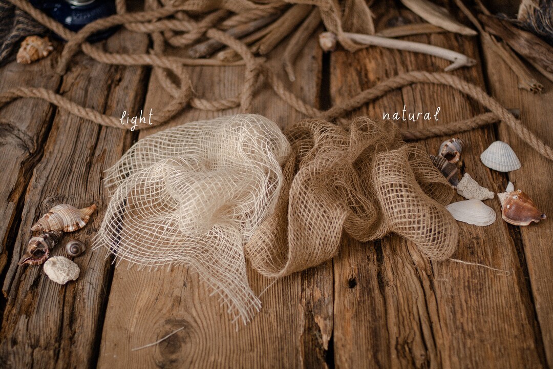FISHING NET Photography Prop, Natural, Organic Jute, Newborn Props ...