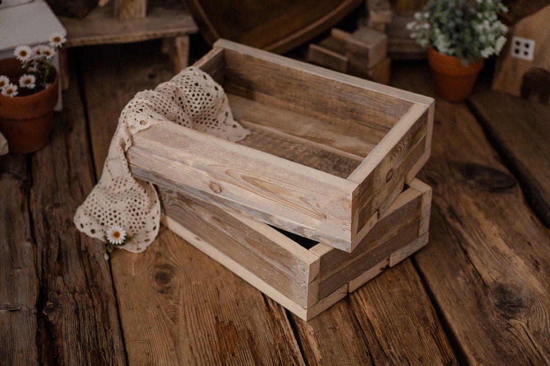 NEWBORN PROP CRATE Rustic Style, Crate Props, Wooden Props, Wood Box ...