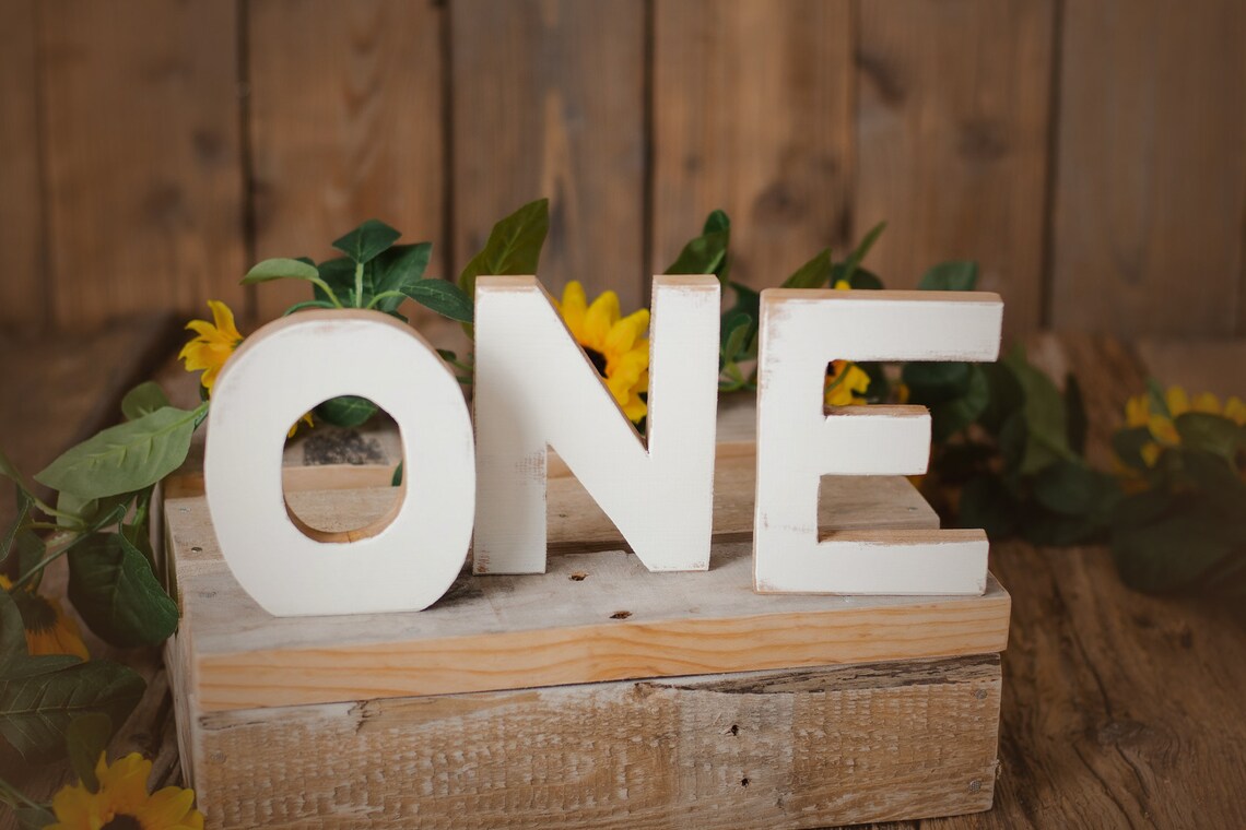 WOODEN one Letters Perfect Prop for Your Birthday - Etsy