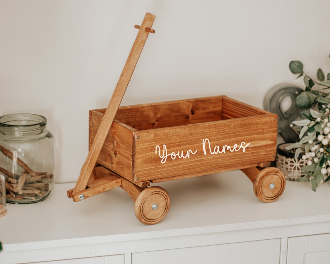 Wedding Wooden Wagon Personalized With Names, Rustyc Style Decoration ...
