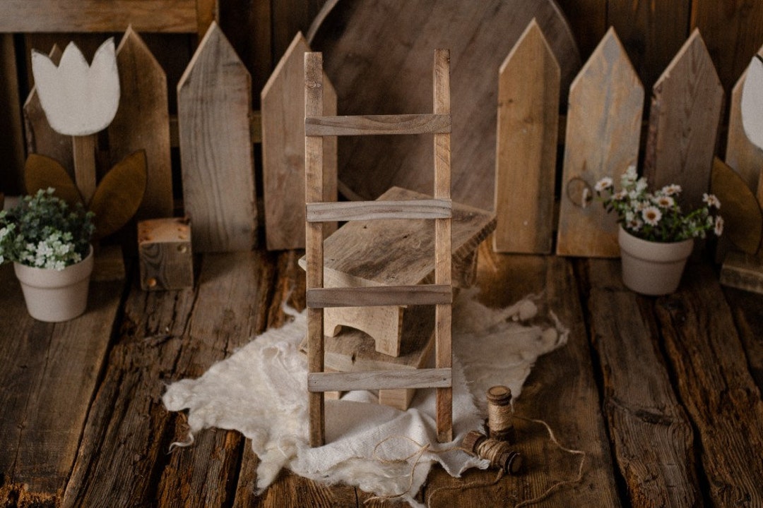 CUTE WOODEN LADDER - Cute Wooden Photography Prop, Newborn Props, Baby ...