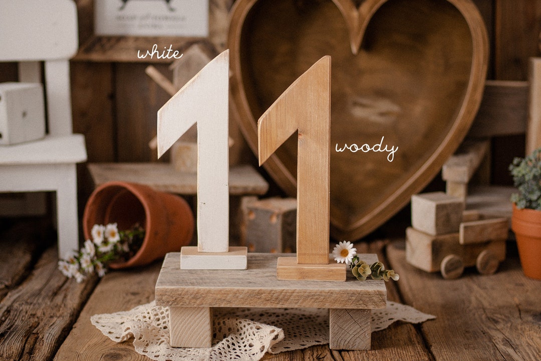 WOODEN NUMBER 1 for Your Baby Birthday Sessions, Newborn Props, Vintage ...