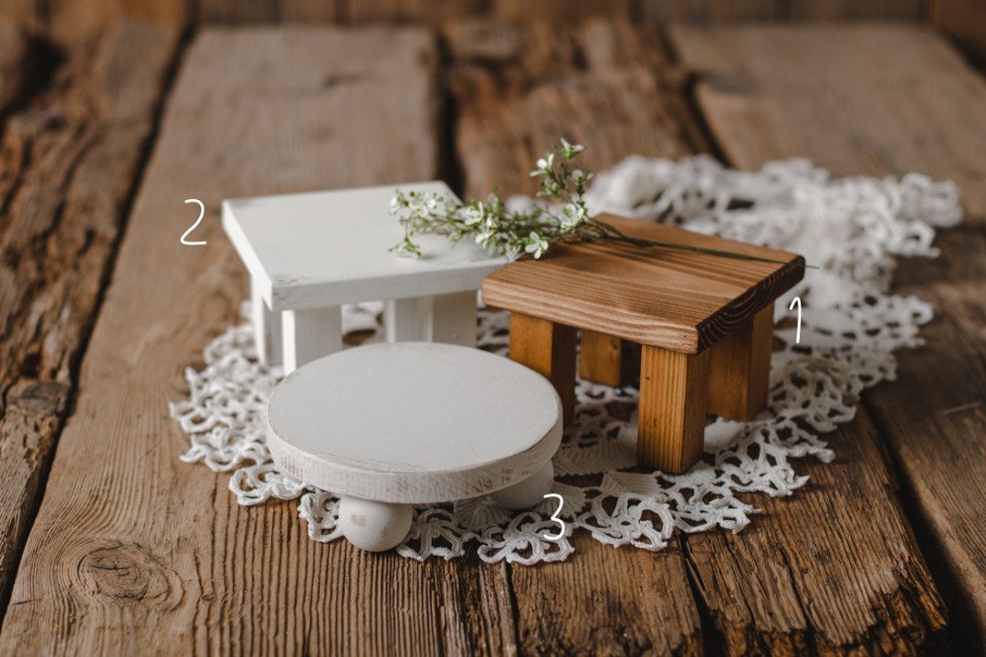 TINY BEDSIDE TABLE Photography Prop, for Newborn and Baby Photography ...