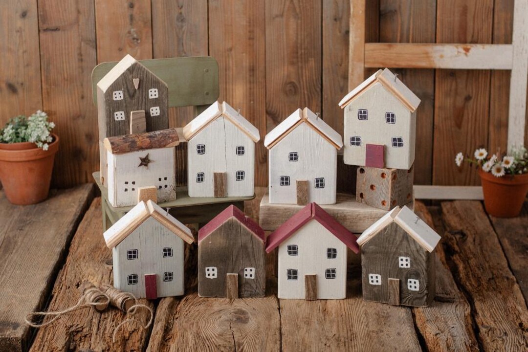WOODEN HOUSE Decoration - Rustic Cute Wooden Photography Prop, Newborn ...