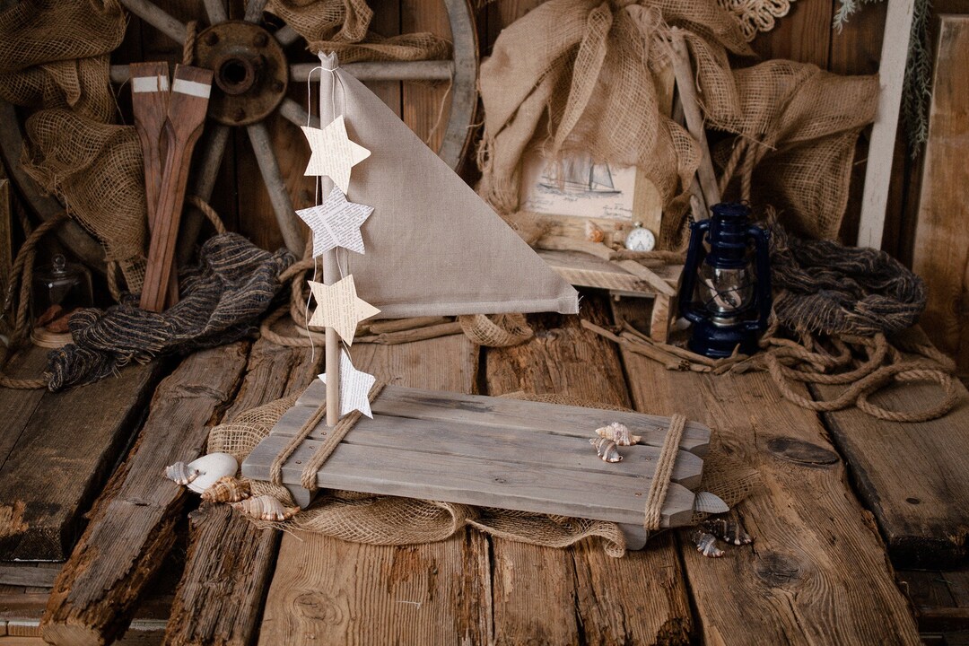 WOODEN RAFT Baby Photo Prop, Real Wood, Vintage Style, Baby Raft Prop ...