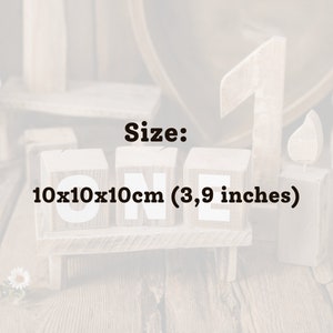 WOODEN BLOCKS "one", Vintage Style, Newborn Props, Photo Props ...