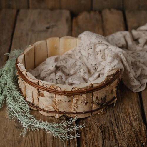 Wooden Bucket for Newborn Photography Posing Bowl Baby Photo - Etsy