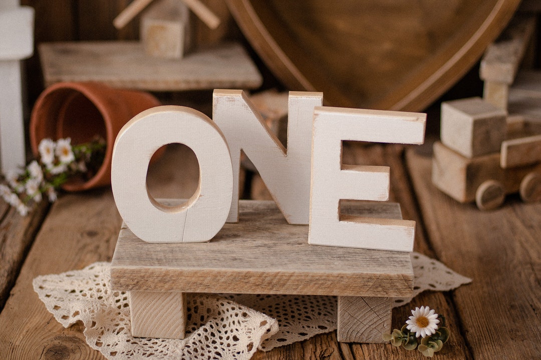 WOODEN "one" Letters Perfect Prop for Your Birthday Sessions, Baby Prop ...