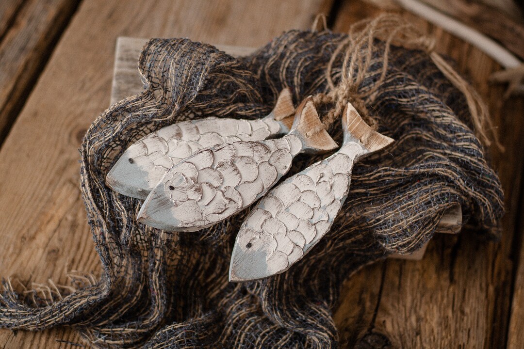 WOODEN FISH Set for a Baby Phoptography, Newborn Props,fish Props ...