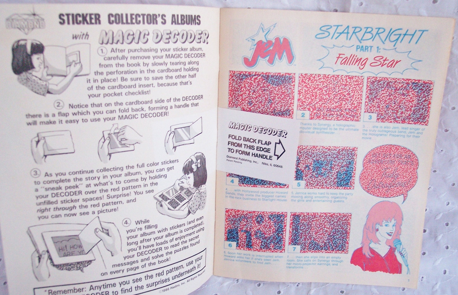 JEM STICKER ALBUM Collectors Magic Decoder 1986 Vintage - Etsy