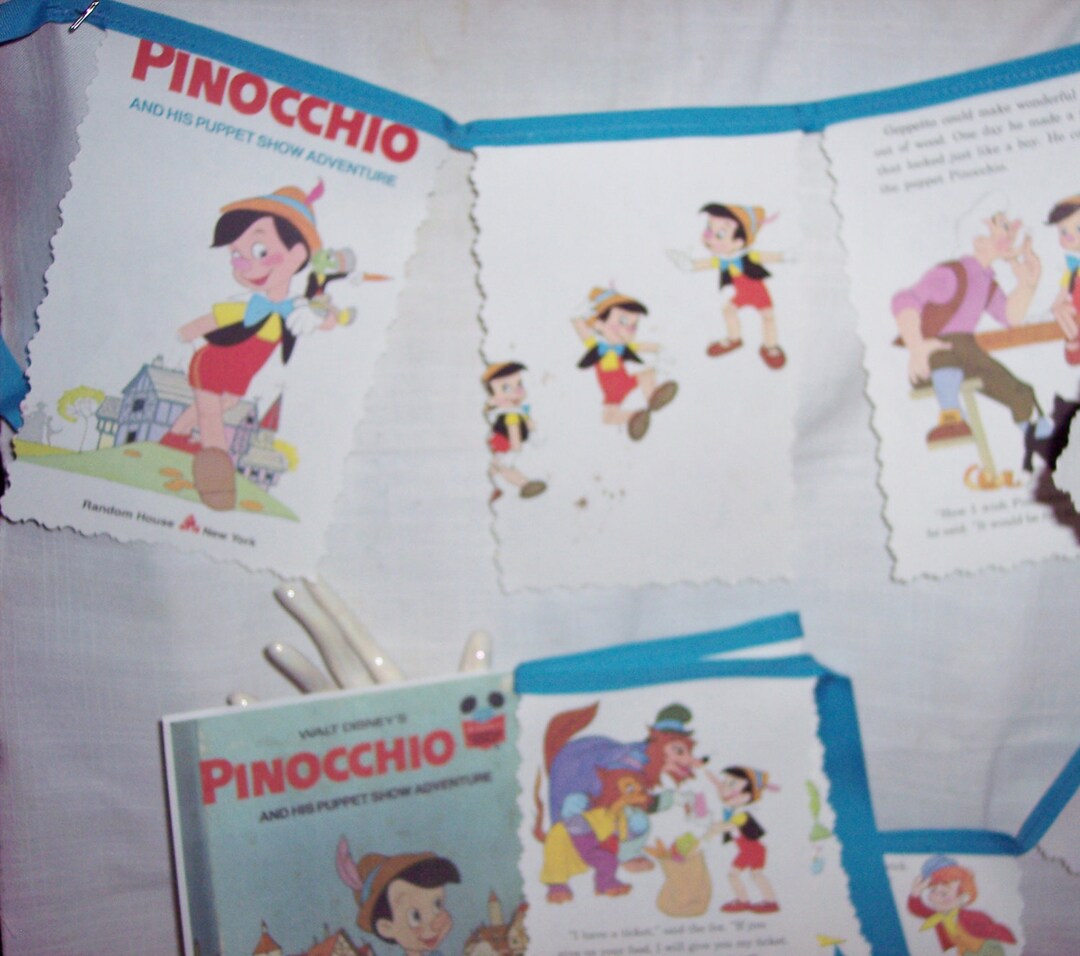 PINOCCHIO BANNER His Puppet Show Adventure- Bunting, Garland :party ...