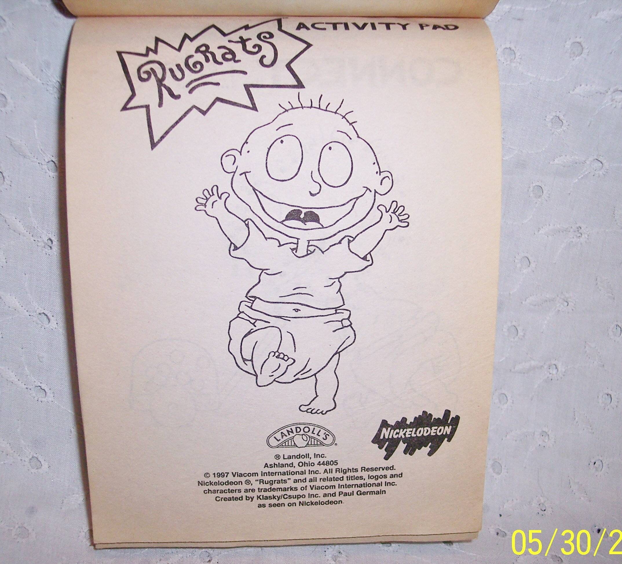 RUGRATS ACTIVITY Pad NICKELODEON New - Collectors - Vintage 1997 ...