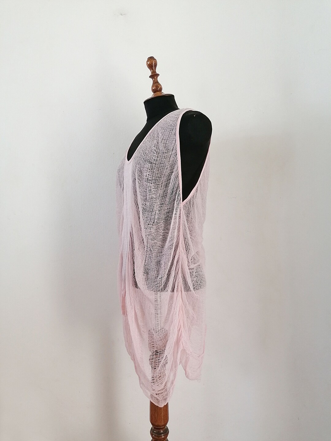 Baby Pink Cotton Shredded Tunic ,distressed Clothing for Women ...