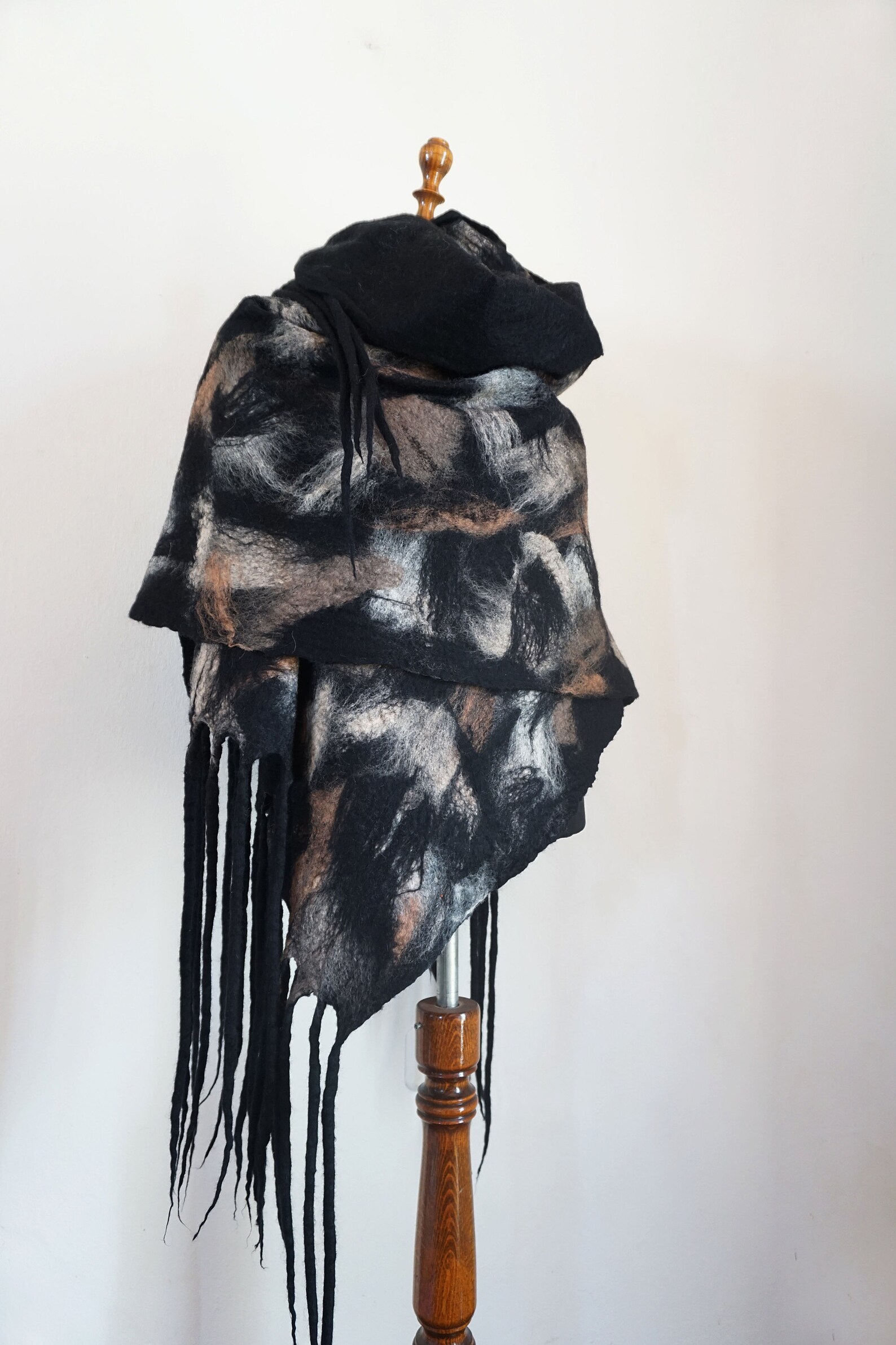 Felted Scarf Felted Shawl Woolen Scarves Merino Wool Scarves - Etsy