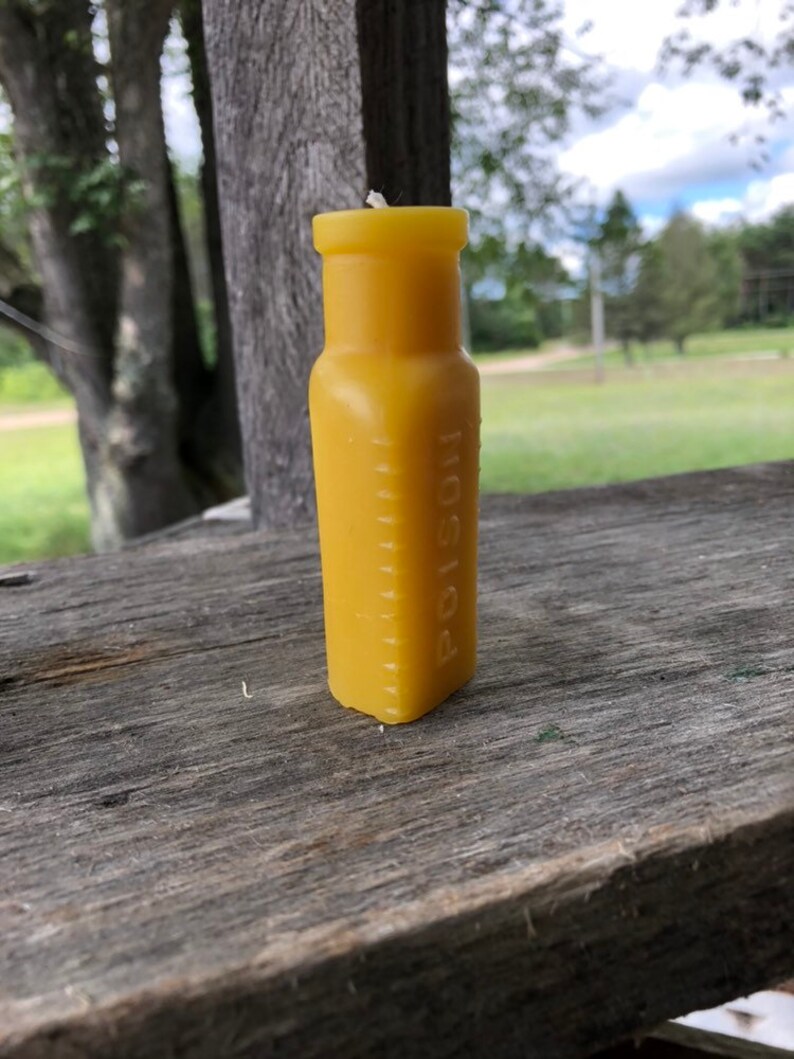 Michigan Beeswax Candle - Poison Bottle - Apothecary - Antique Bottle ...