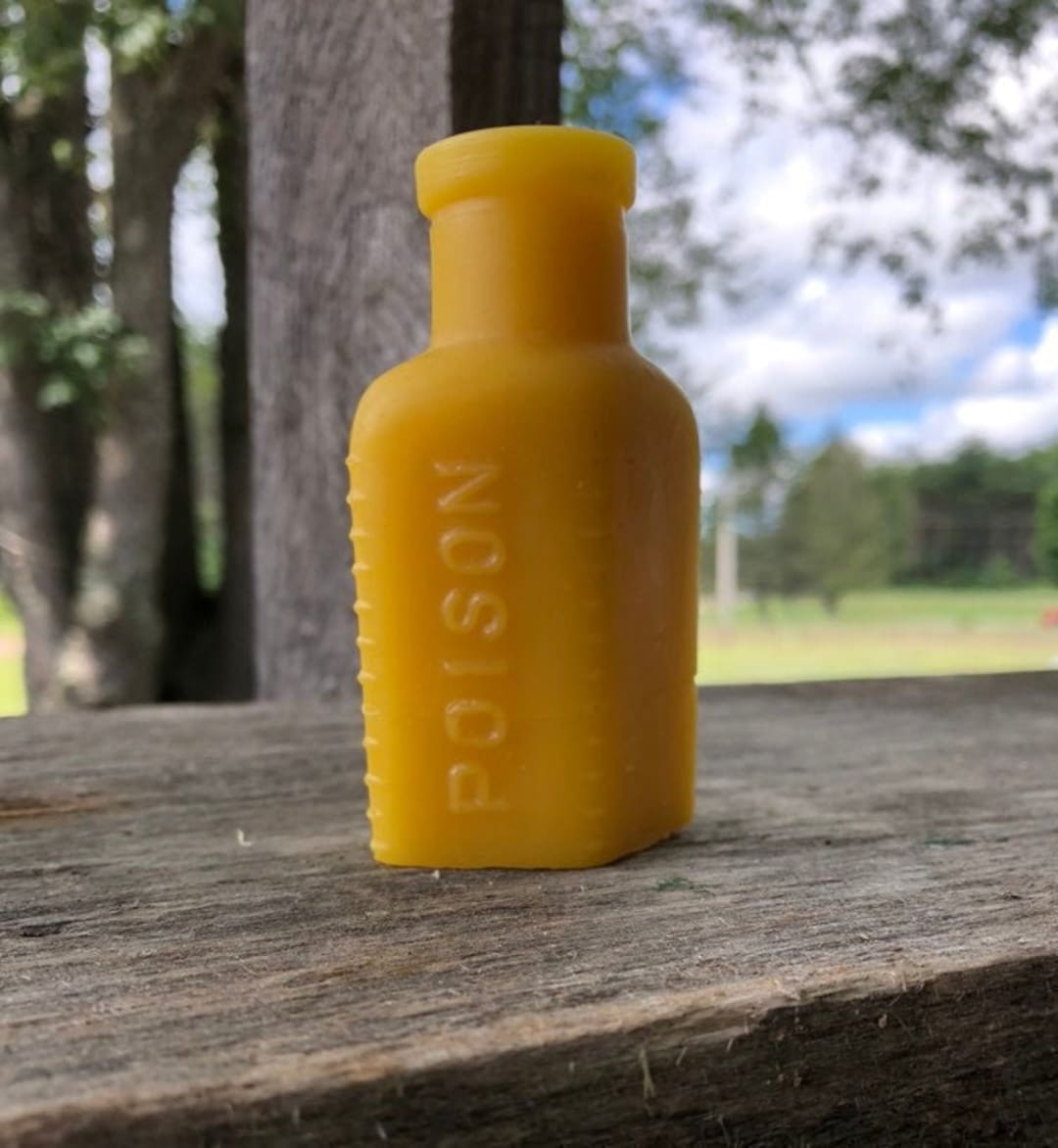 Michigan Beeswax Candle - Poison Bottle - Apothecary - Antique Bottle ...