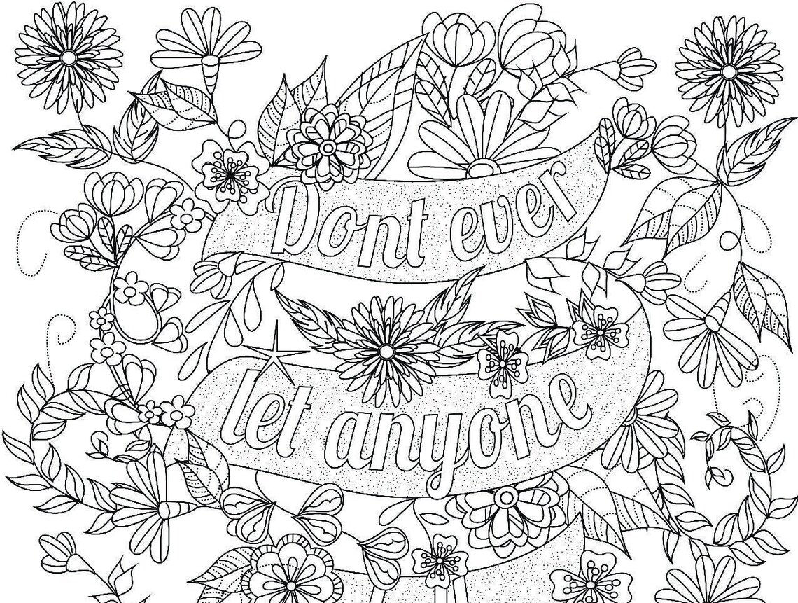 Digital Download 20 Coloring Book Pages Flowers - Etsy