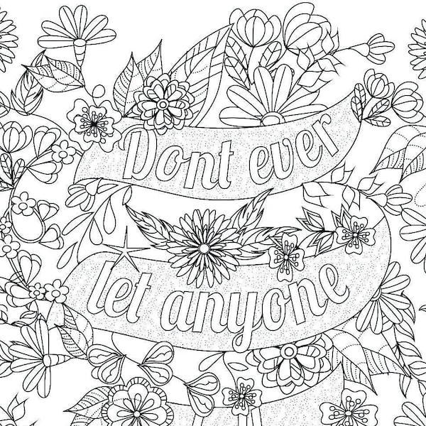 Coloring Pages for Depression and Anxiety - Etsy