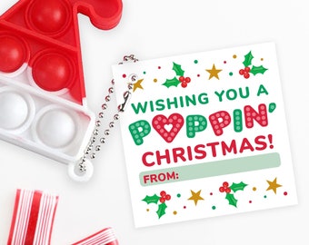 Christmas Pop It Tags - Etsy