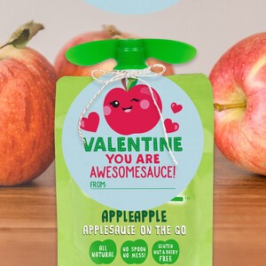 Applesauce Valentines Day Cards for Kids | Awesomesauce Apple Classroom ...