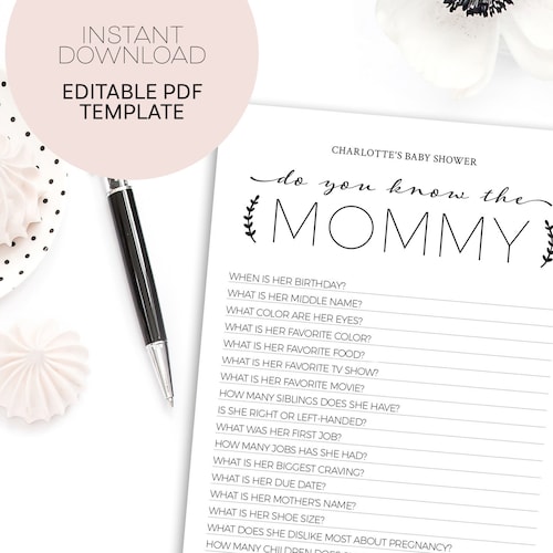 Would She Rather Baby Shower Game Who Knows Mommy Best Baby - Etsy