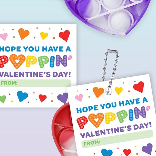 Pop It Valentine's Day Cards for Kids Classroom - Etsy