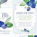 Blueberry Books for Baby Insert Cards - Blue Baby Shower Printable ...