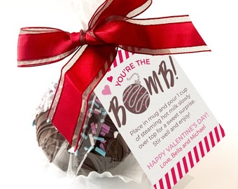 Hot Chocolate Bomb Gift Tags Instant Download Printable File | Etsy