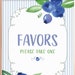 Blueberry Favours Sign for Birthday Party or Baby Shower - Boy ...