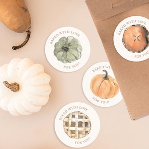 Baked With Love Labels for Thanksgiving or Fall Treats - Pumpkin ...