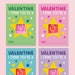 Starburst Valentines Day Cards for Kids - Printable Star Classroom ...