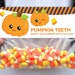 Halloween Treat Bag Topper Printable File Pumpkin Teeth | Etsy