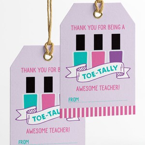 Teacher Appreciation Gift Card Holder and Thank You Tags for Spa ...