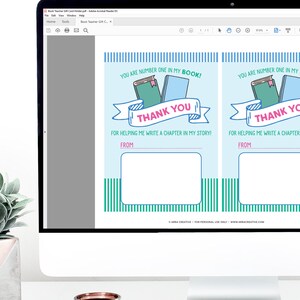 Teacher Thank You Card Printable Gift Card Holder and Thank You Tags ...