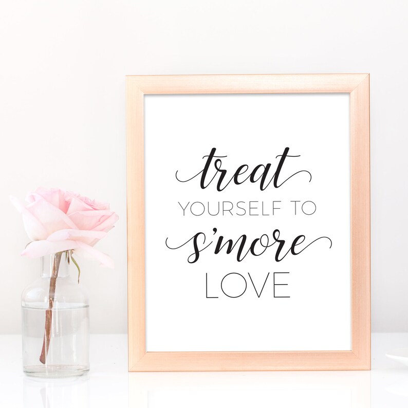 Smore Love Wedding Sign Printable File Treat Yourself to - Etsy