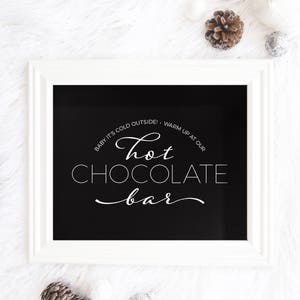 Hot Chocolate Bar Sign Printable File - Instant Download Hot Chocolate ...
