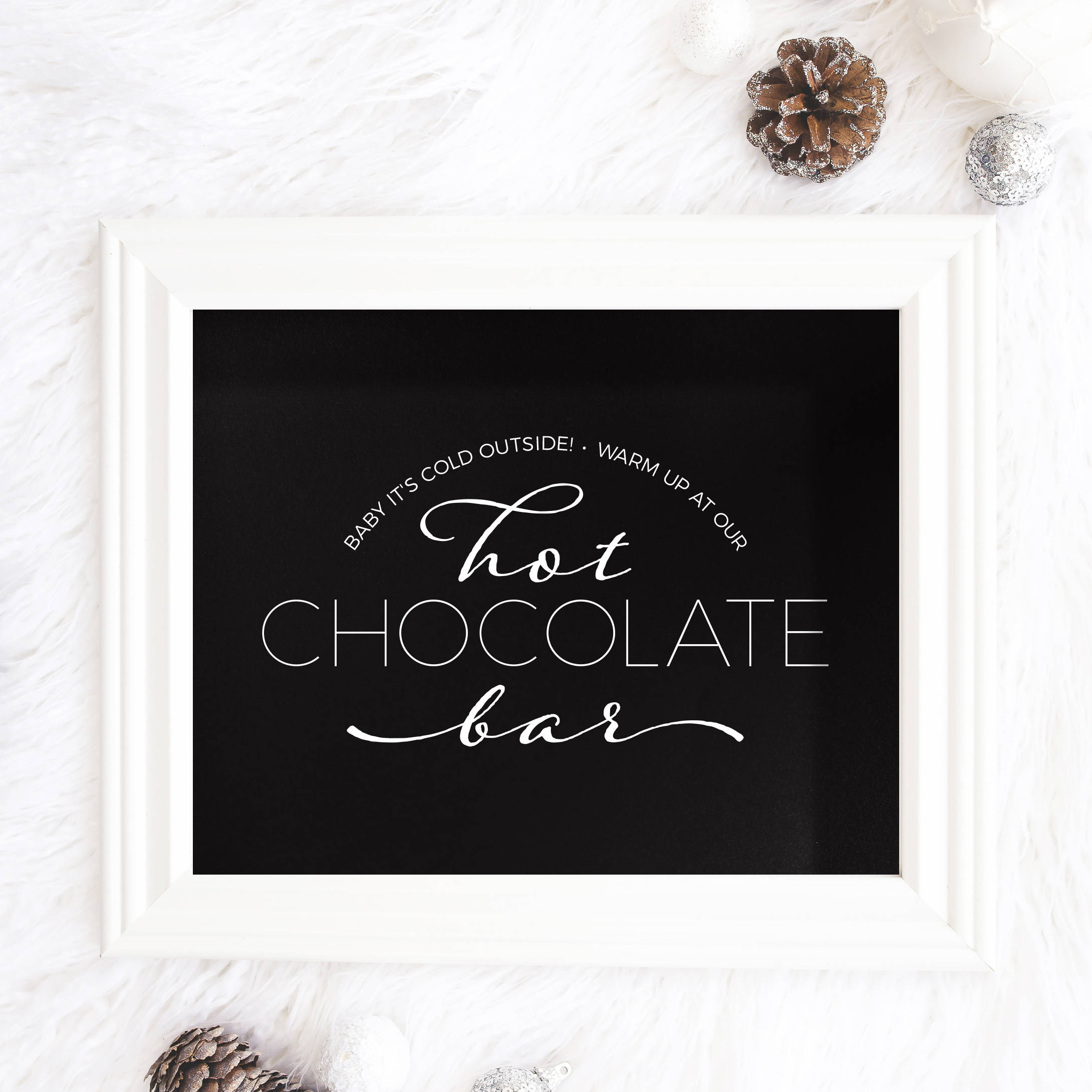 Hot Chocolate Bar Sign Printable File Instant Download Hot | Etsy