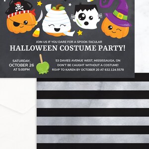 Kids Halloween Costume Party Invitation Printable Instant Download File ...