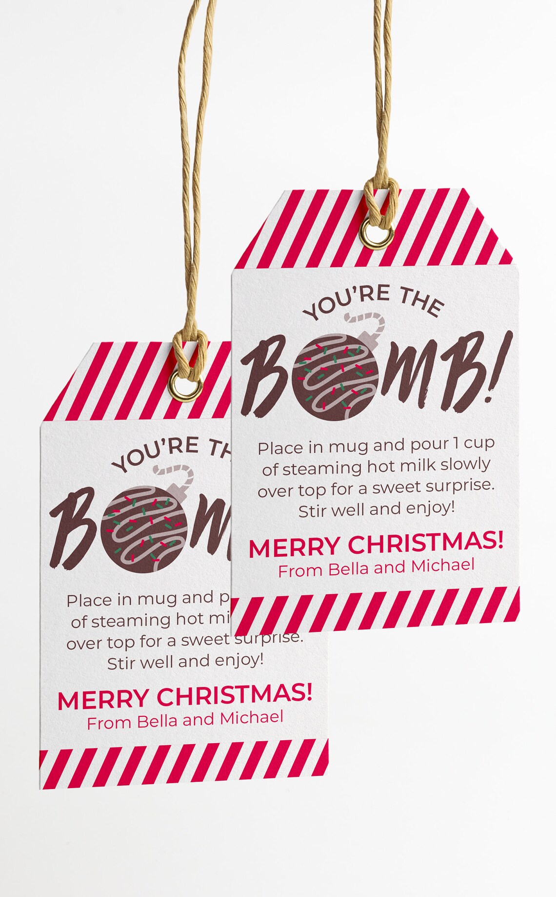 Hot Chocolate Bomb Gift Tags Instant Download Printable File | Etsy