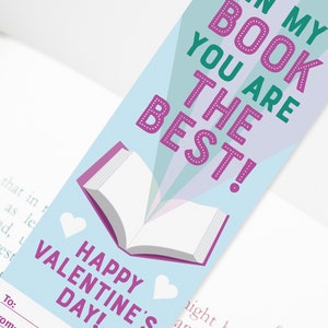Bookmark Valentine Cards for Kids - Classroom Valentine Gifts for Book ...