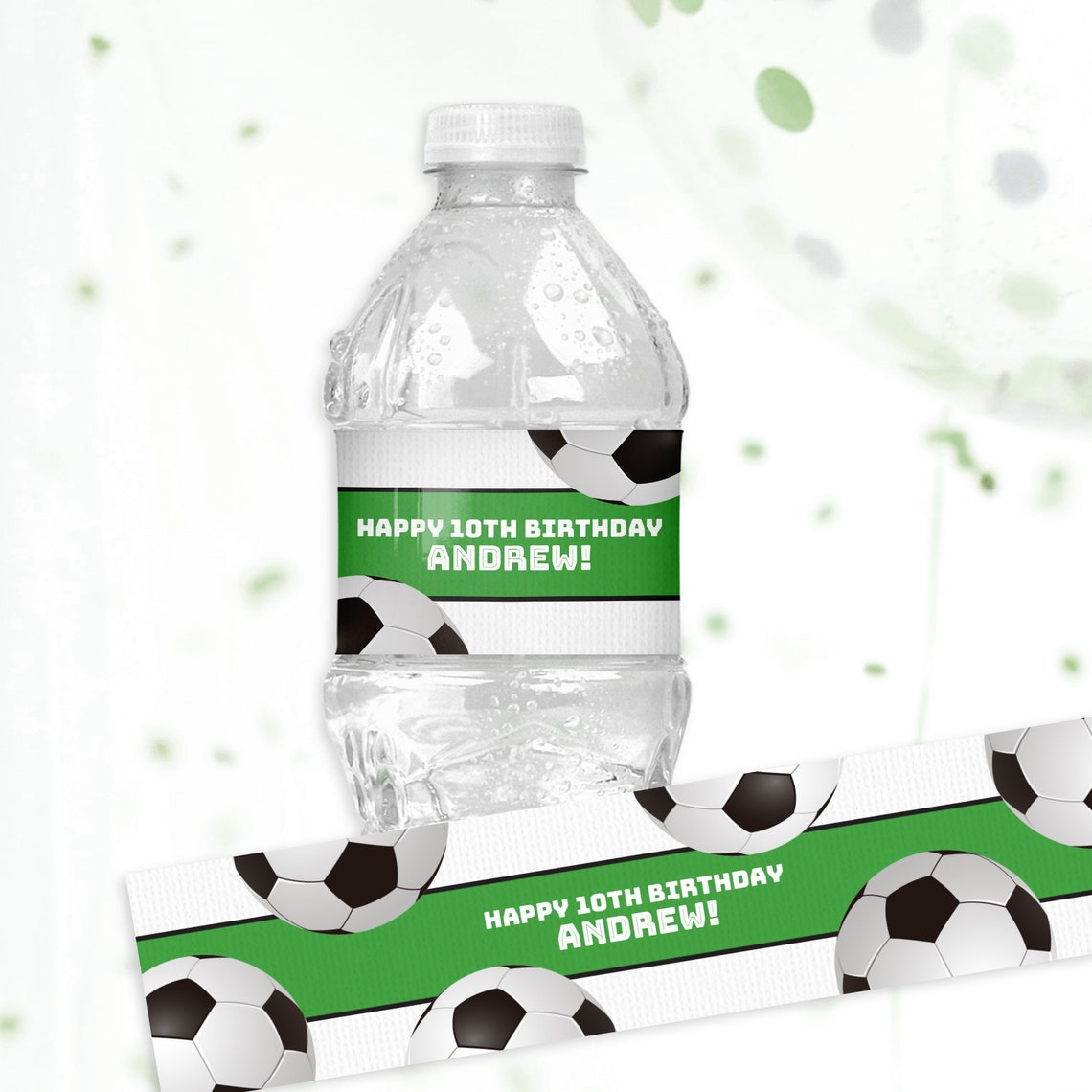 Soccer Water Bottle Labels Printable File You Can Personalize | Etsy