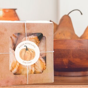 Baked With Love Labels for Thanksgiving or Fall Treats - Pumpkin ...