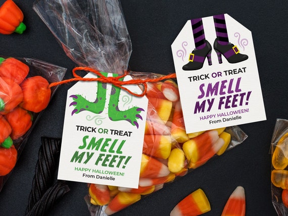 Halloween Treat Tags - Trick or Treat Smell my Feet - Printable ...