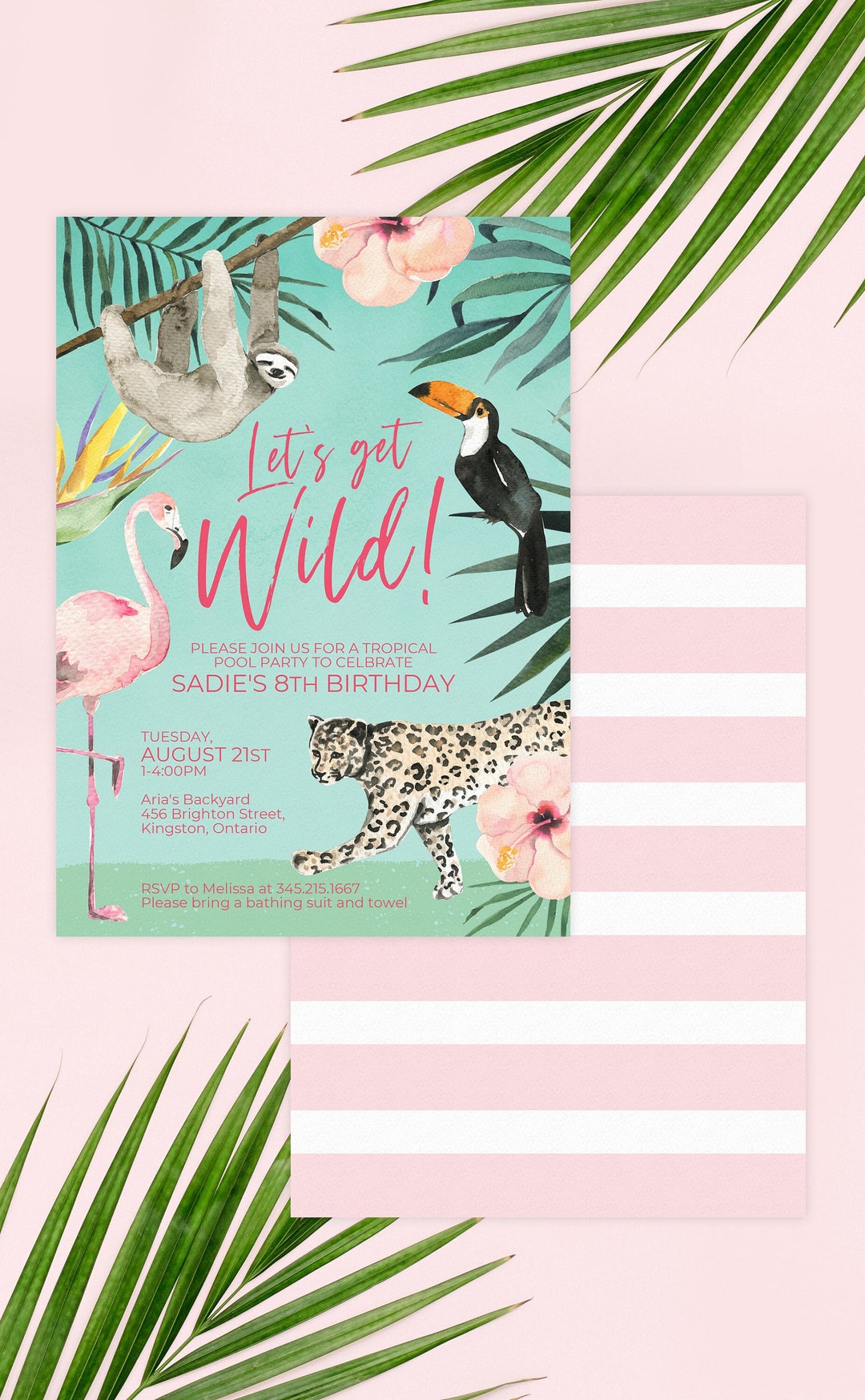 Jungle Party Invitation Printable Instant Download File | Let's Get ...