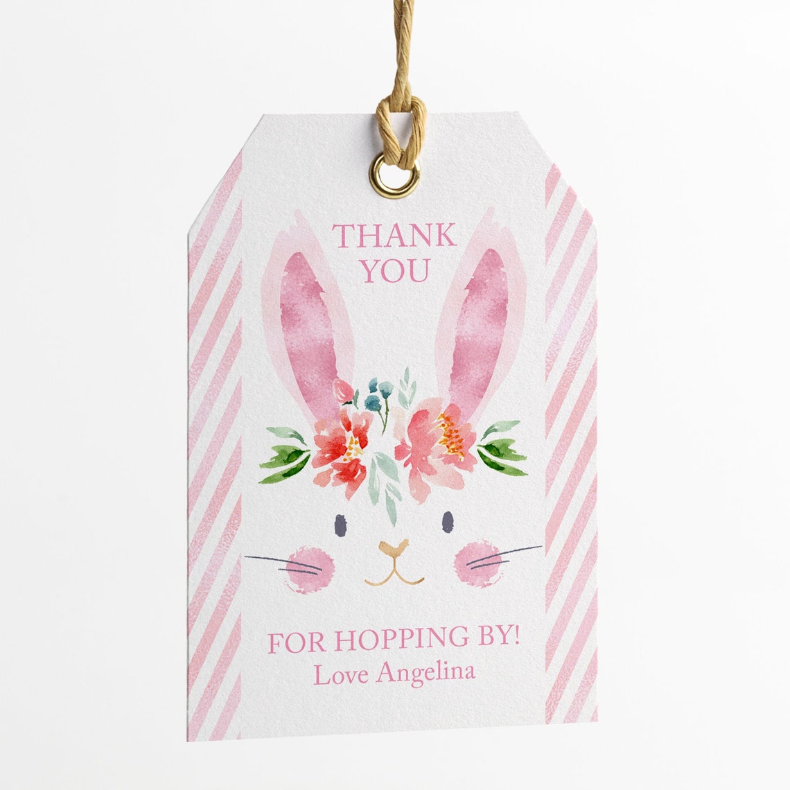 Bunny Thank You Tags for an Easter Egg Hunt Party or Bunny - Etsy