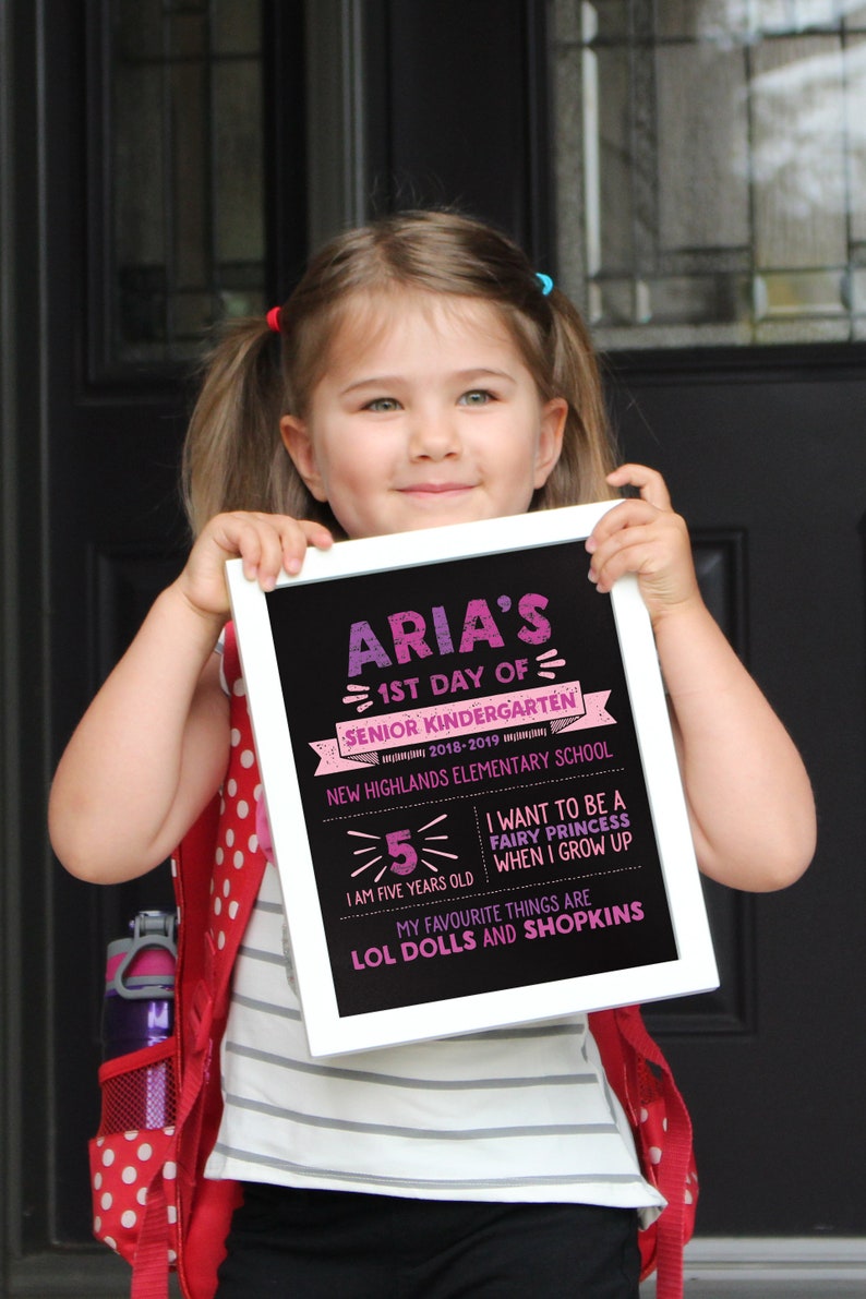 First Day of School Sign Printable File Back to School Sign | Etsy