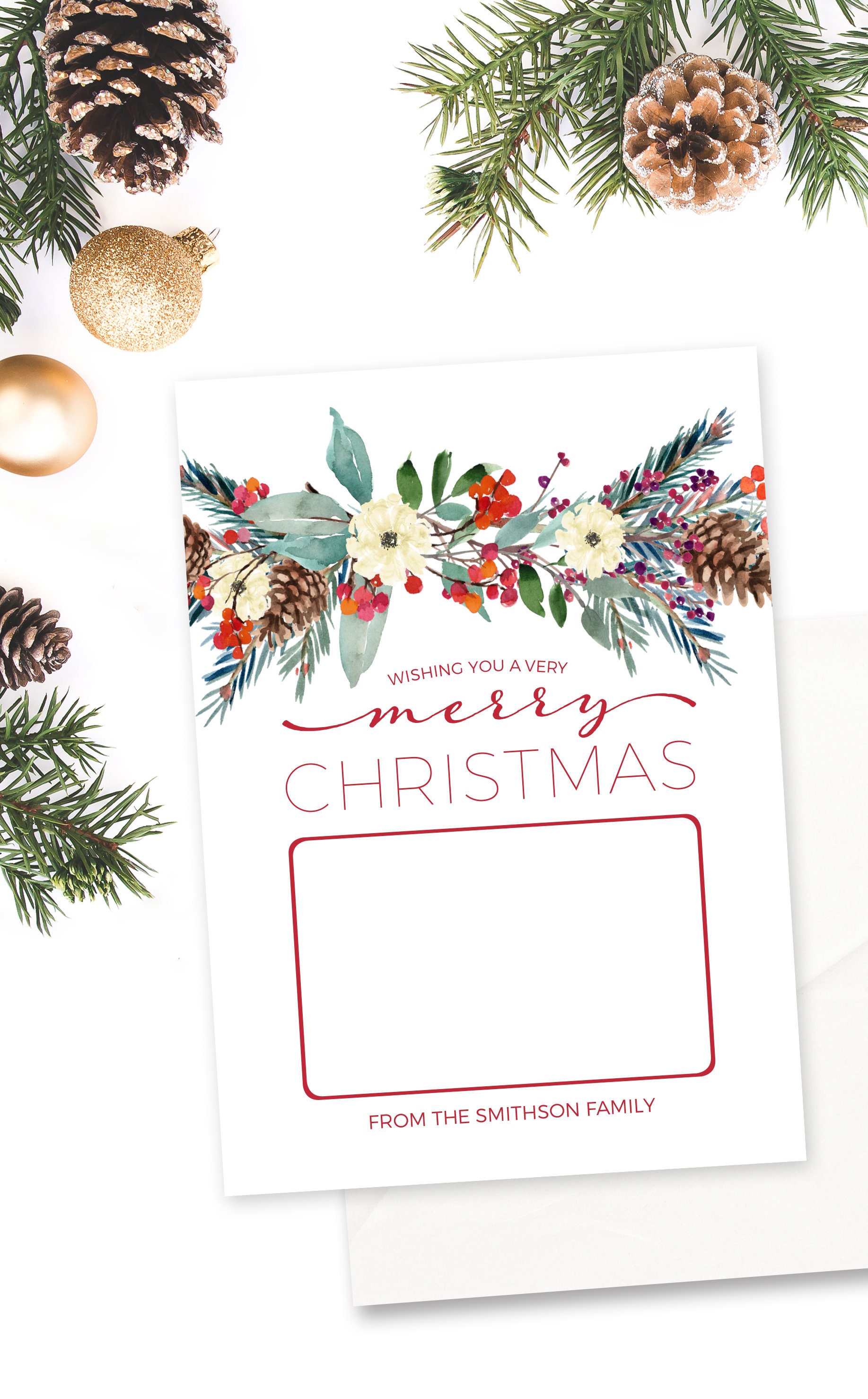 Christmas Gift Card Holder Printable Merry Christmas Thank | Etsy
