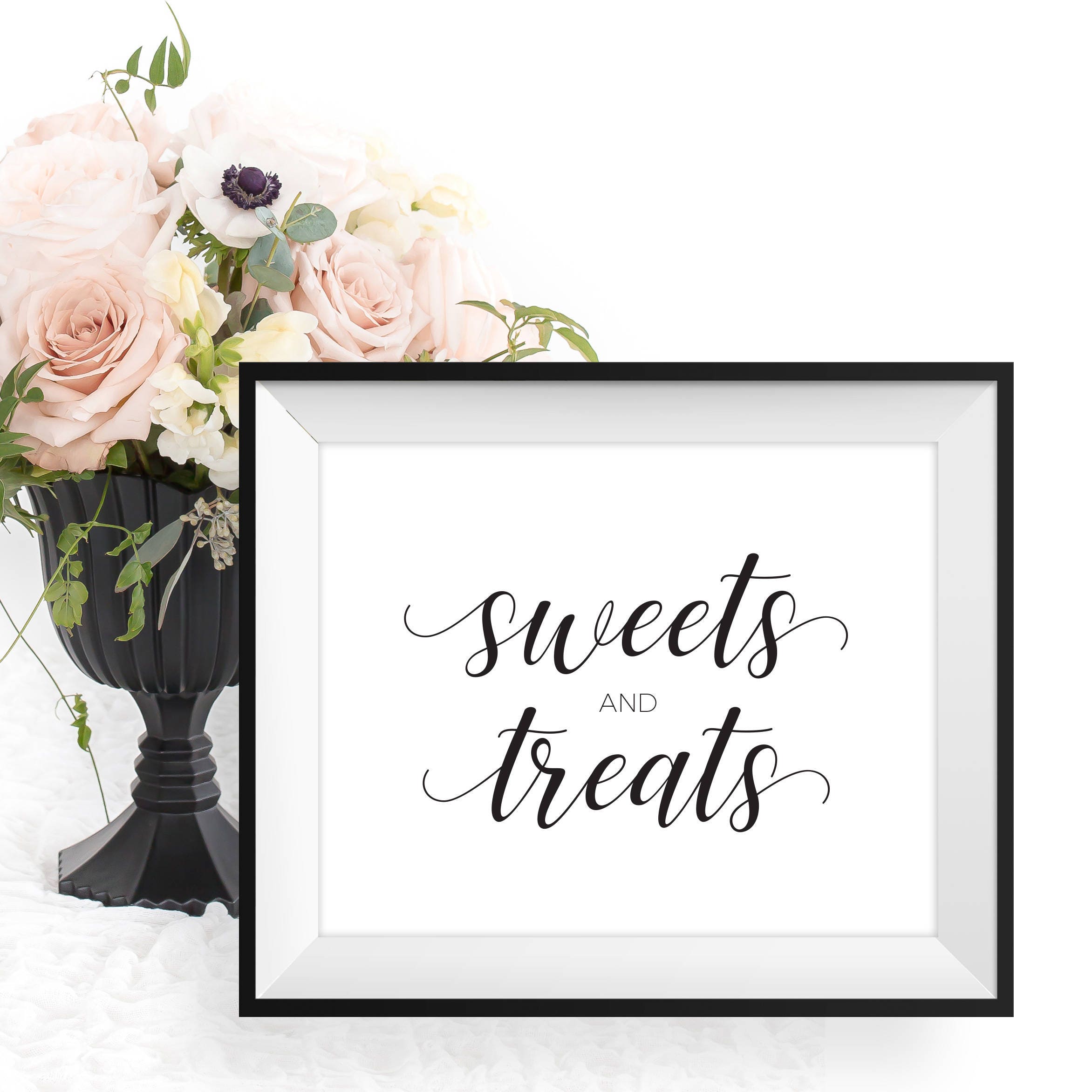 Sweets and Treats Sign Instant Download Printable File Black | Etsy